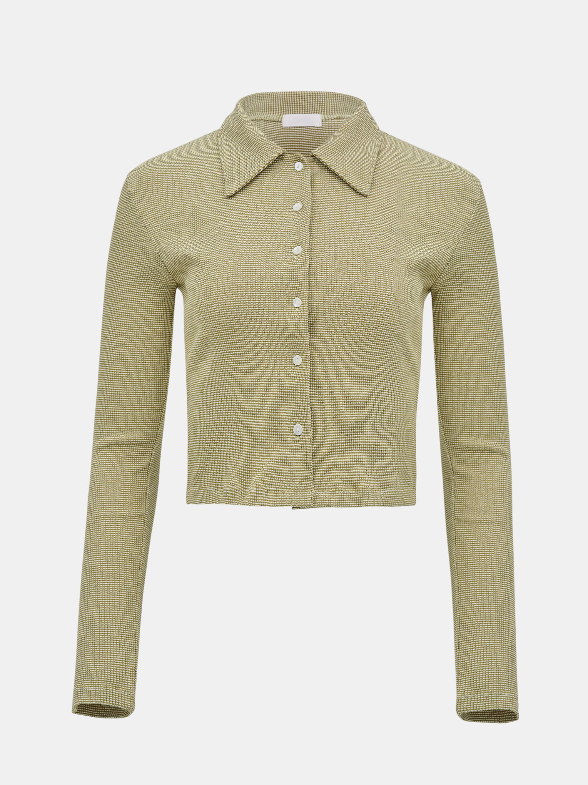 Checkered Cardigan, Sage Beige – SourceUnknown