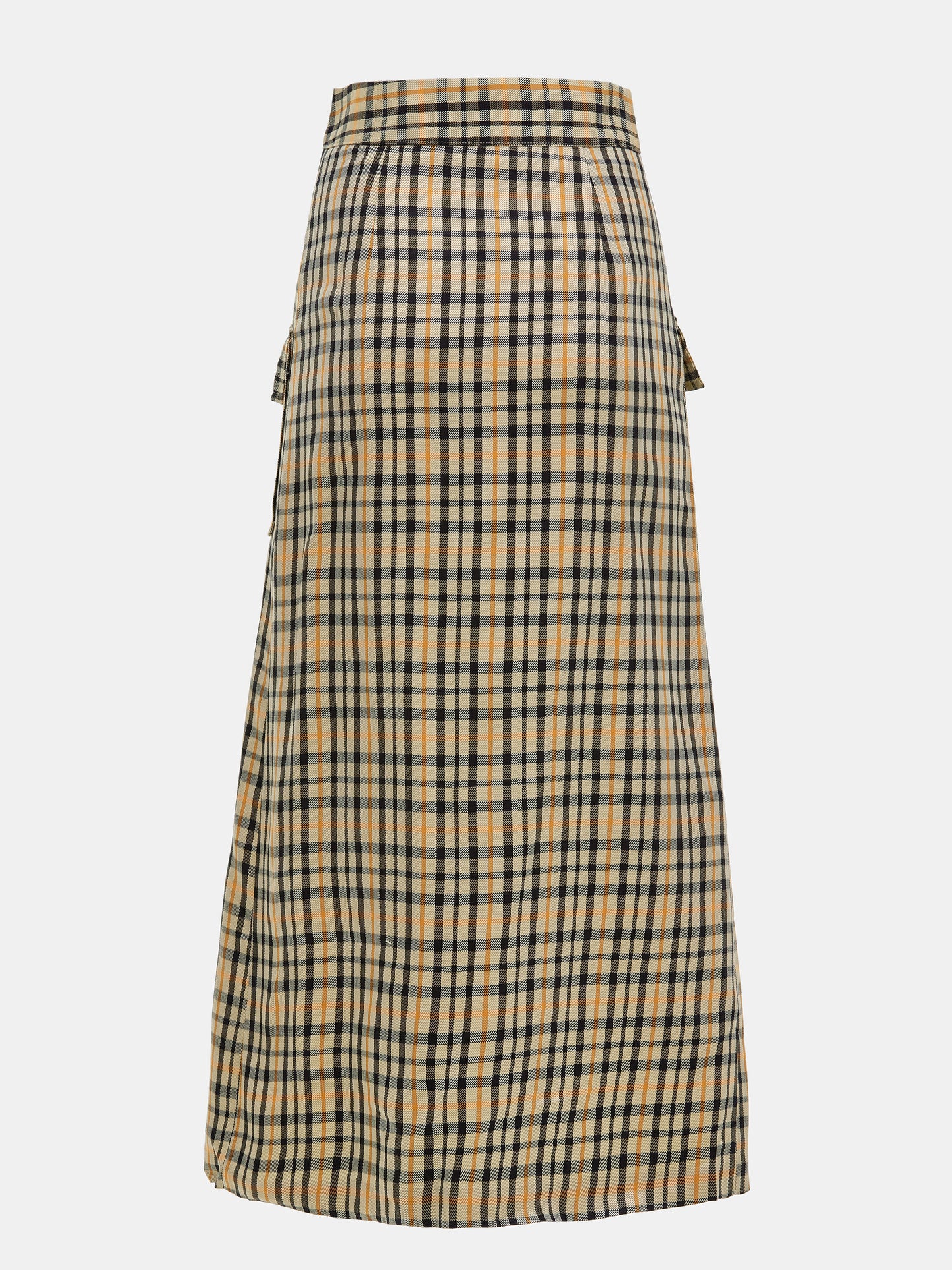 Check Maxi Skirt, Beige – SourceUnknown