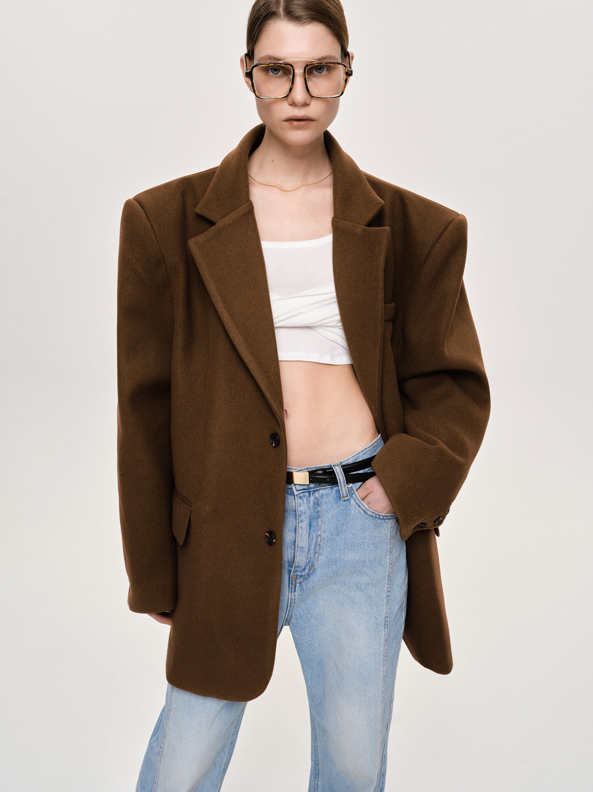 Hayk Oversized Boyfriend Blazer, Java – SourceUnknown