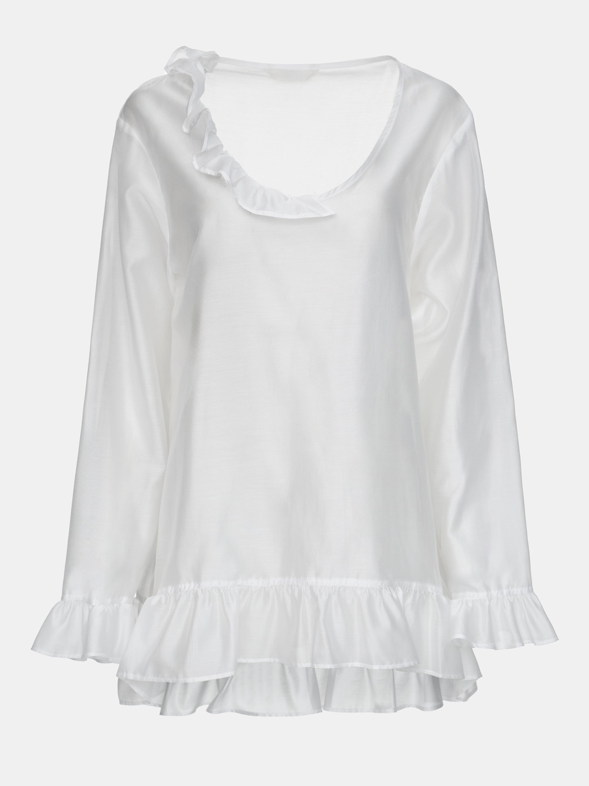 Ruffled Blouse, White – SourceUnknown
