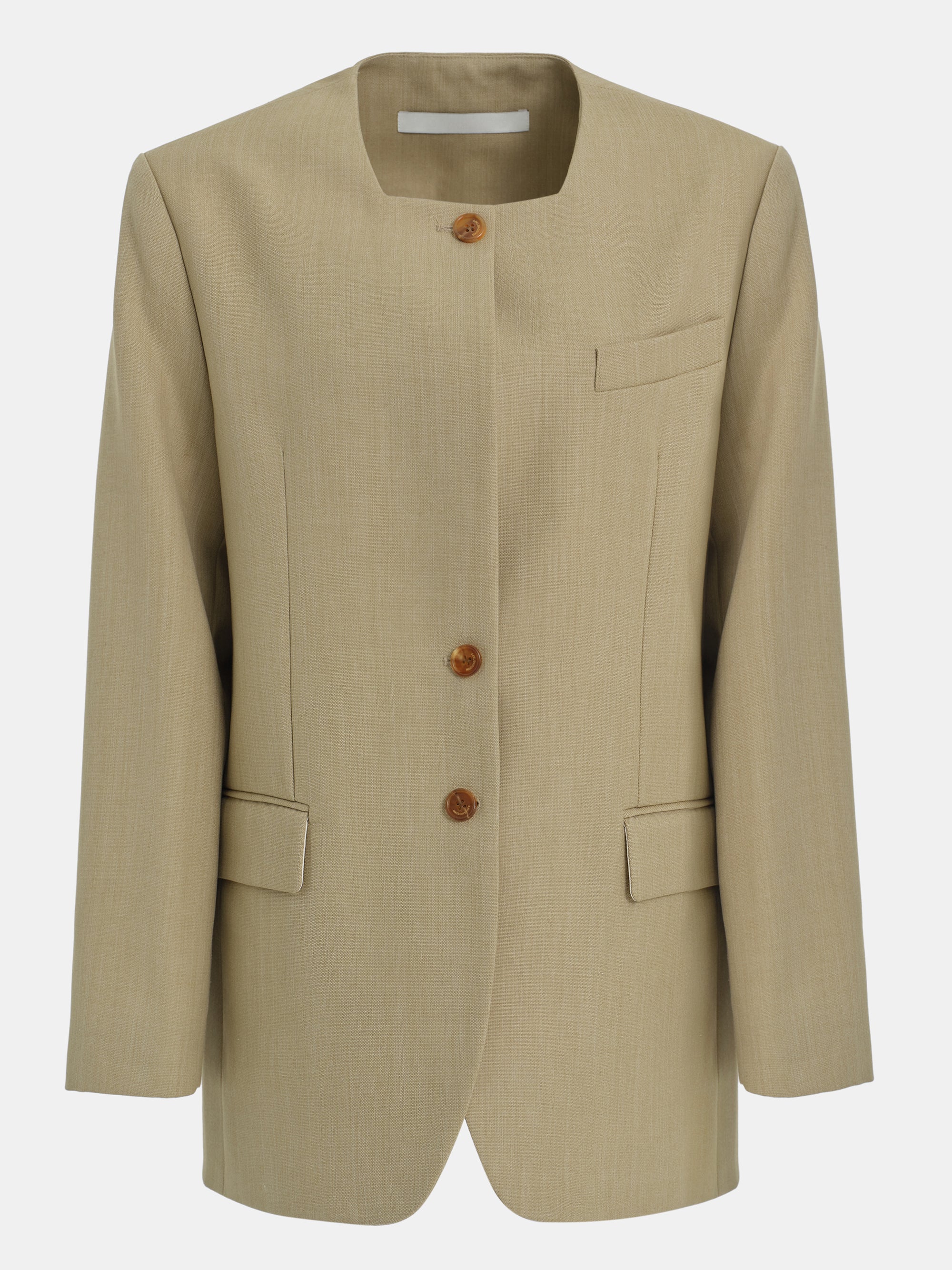 Square Neck Single Blazer, Teak – SourceUnknown