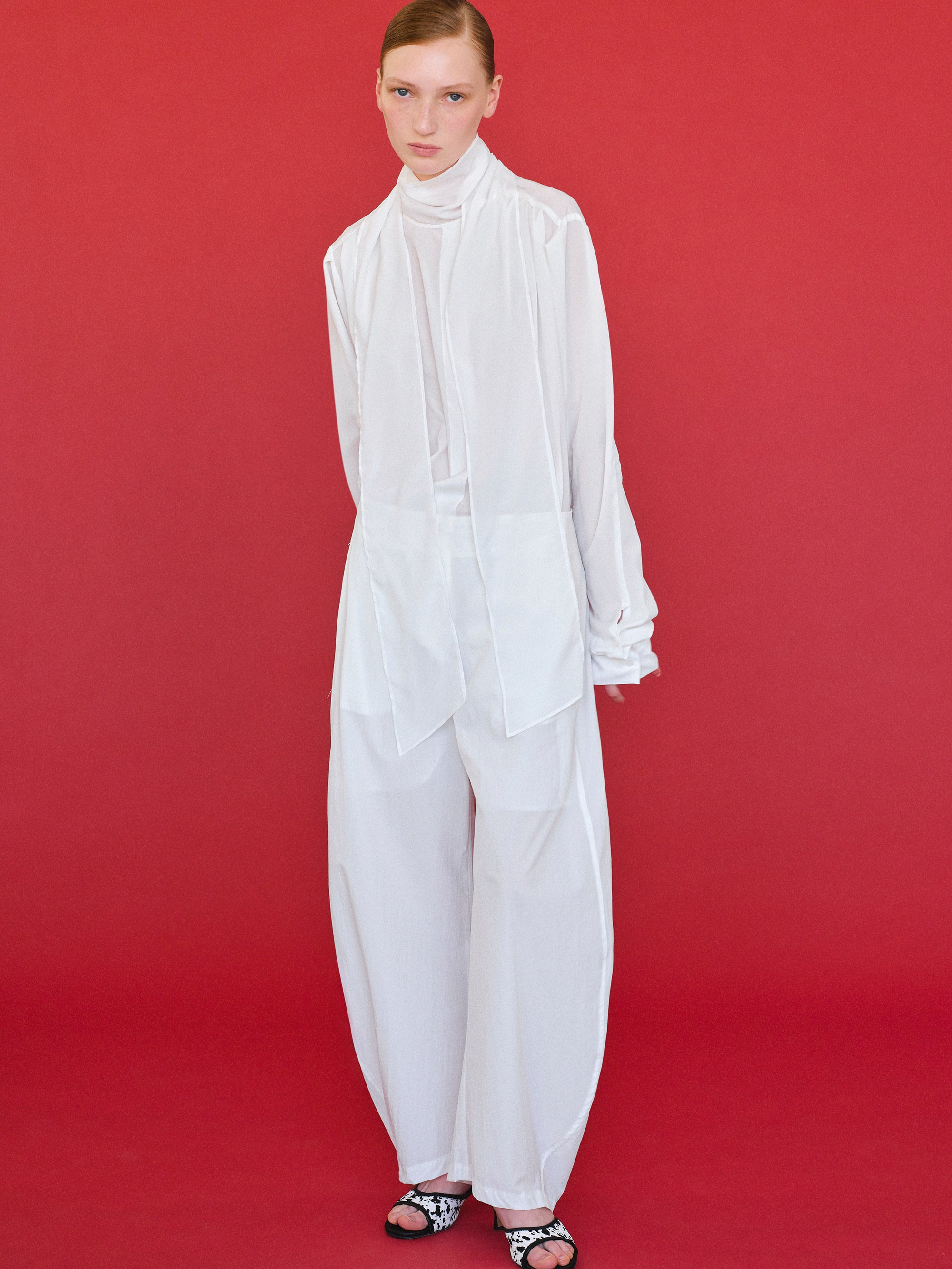 Brooke Barrel Leg Technical Pants, White – SourceUnknown