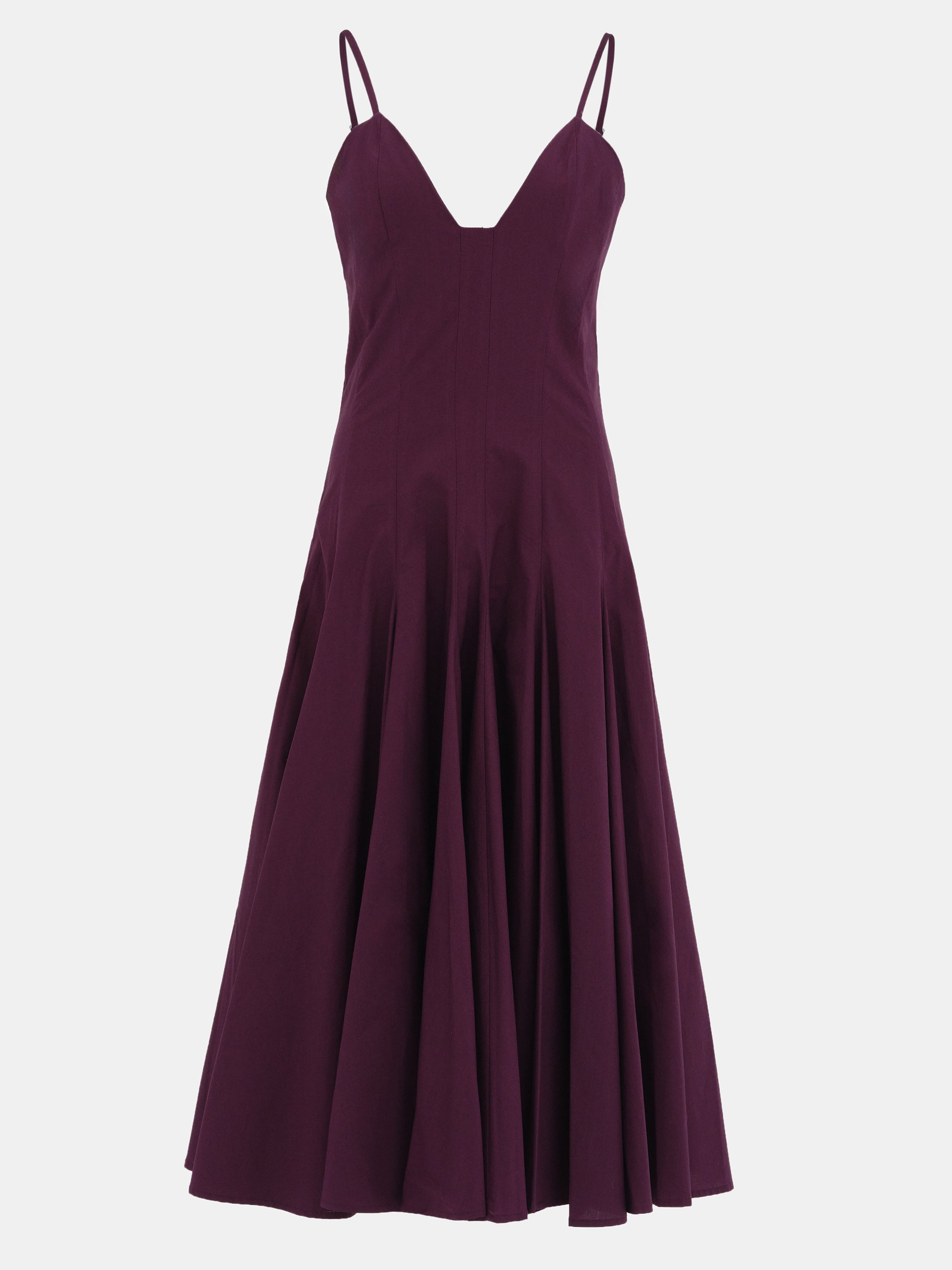 Owen Pleated Strap Dress, Wine – SourceUnknown